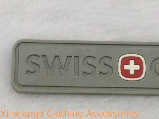 Waterproof Soft Rubber Clothing Labels With 3D Brand Name Logo Design