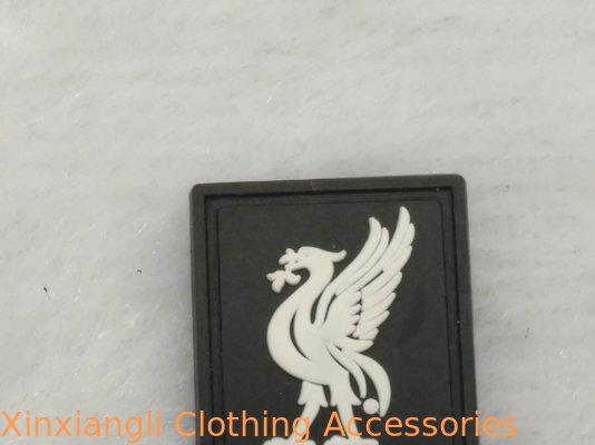 3D Soft PVC Rubber Name Labels For Garment , Custom Rubber Logo Patches