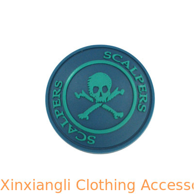 Customized Transparent Rubber Logo Patches For Clothing / Bags / Suitcase / Hats