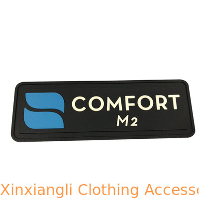 Heat Transfer 3D PVC Silicone Rubber Clothing Labels / Custom Logo Patches OEM
