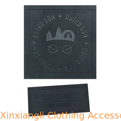 Heat Transfer 3D PVC Silicone Rubber Clothing Labels / Custom Logo Patches OEM