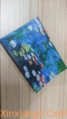 Pu patch, 6.5*4.5 cm, Thickness 1 mm, Debossed logo, Silk screen printing for Jeans, Coat, Hat and other Cloth