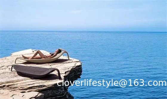 Leaf Style Wicker Sun Lounger by Clover Lifestyle