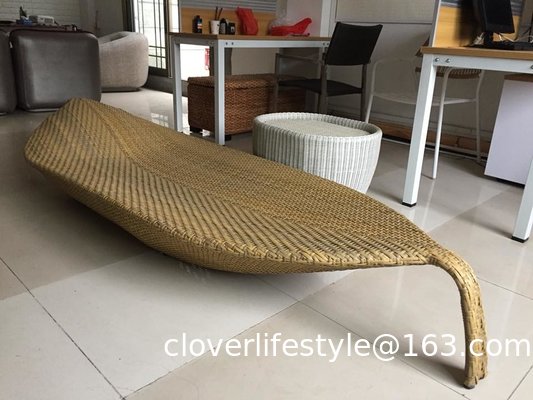 Leaf Style Wicker Sun Lounger by Clover Lifestyle