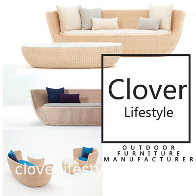 Handmade Round Rattan Furniture with Aluminum Frame by Clover Lifestyle