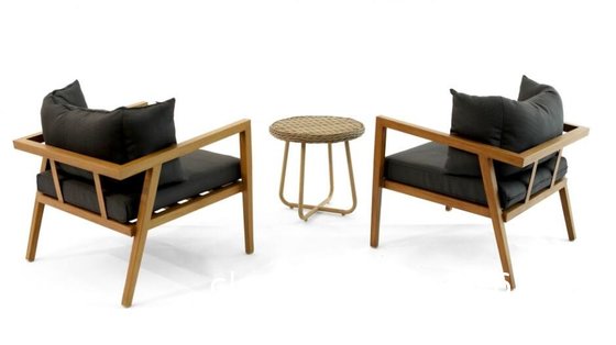 All aluminum cafe table wood printing  for Home. Hotel, Garden and Beach by Clover Lifestyle Outdoor Furniture
