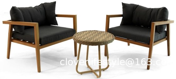 All aluminum cafe table wood printing  for Home. Hotel, Garden and Beach by Clover Lifestyle Outdoor Furniture