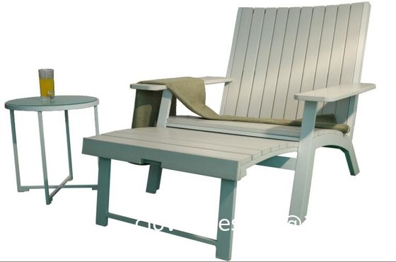 Sun lounger with poly wood and aluminum frame  for Home. Hotel, Garden and Beach by Clover Lifestyle Outdoor Furniture