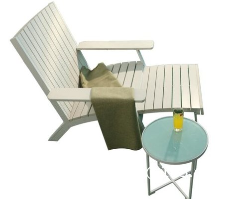 Sun lounger with poly wood and aluminum frame  for Home. Hotel, Garden and Beach by Clover Lifestyle Outdoor Furniture