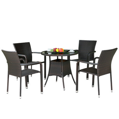 Wicker Dining set with Aluminum frame Classic style By Clover Lifestyle