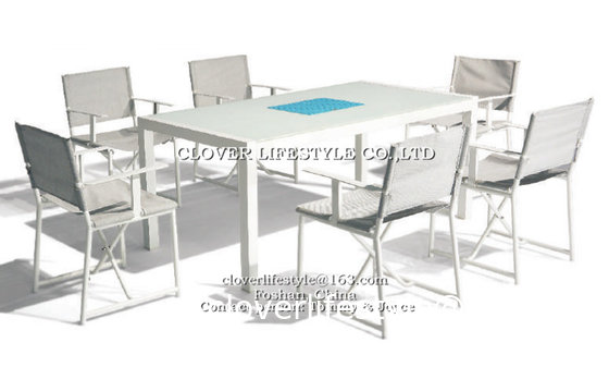 Folding textilene dining chair  for Home. Hotel, Garden and Beach by Clover Lifestyle Outdoor Furniture