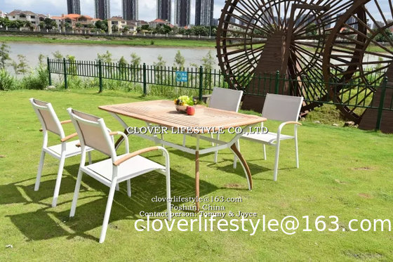 Textilene dining set with powder coating for Home. Hotel, Garden and Beach by Clover Lifestyle Outdoor Furniture