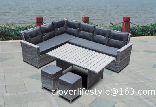 Leisure wicker sofa lounger coffee table for Home,  Hotel, Garden and Beach by Clover Lifestyle Outdoor Furniture China