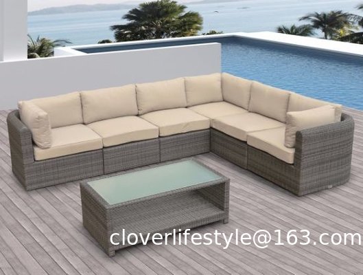 Leisure wicker sofa lounger coffee table for Home,  Hotel, Garden and Beach by Clover Lifestyle Outdoor Furniture China
