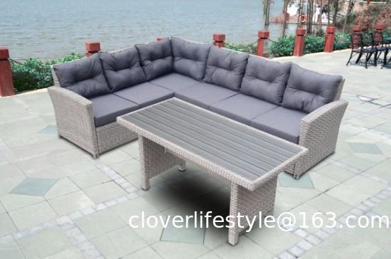 Leisure wicker sofa lounger coffee table for Home,  Hotel, Garden and Beach by Clover Lifestyle Outdoor Furniture China