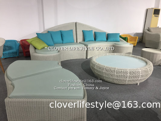 Rehau coffee table with glass for Las Vegas Hotel, Garden and Beach by Clover Lifestyle Outdoor Furniture China