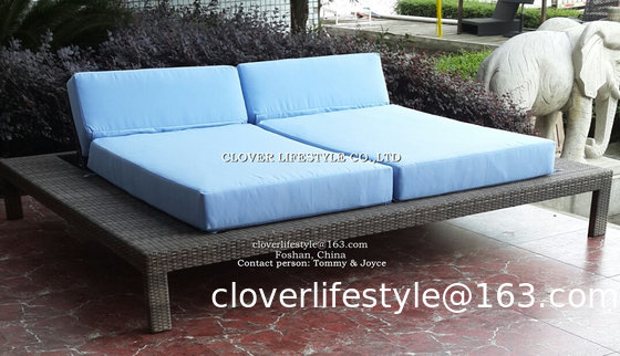 Wicker Single Sun bed flexible for Hotel, Garden and Beach by Clover Lifestyle Outdoor Furniture China