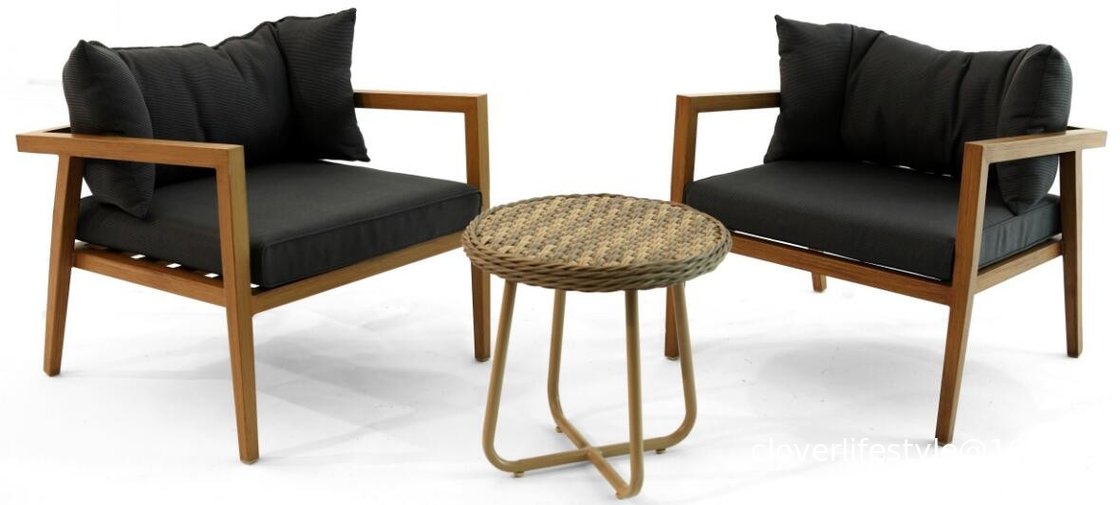 All aluminum cafe table wood printing  for Home. Hotel, Garden and Beach by Clover Lifestyle Outdoor Furniture