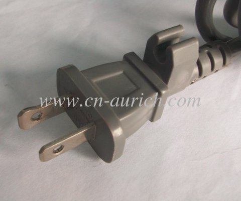 USA Power Lead/UL certified 2 Core round Flexible Cable with 1-15p Plug with Buckle