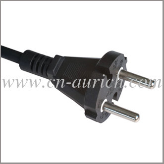 European 16A 2 Pin Power Cord Plug, VDE Approved Power Cables
