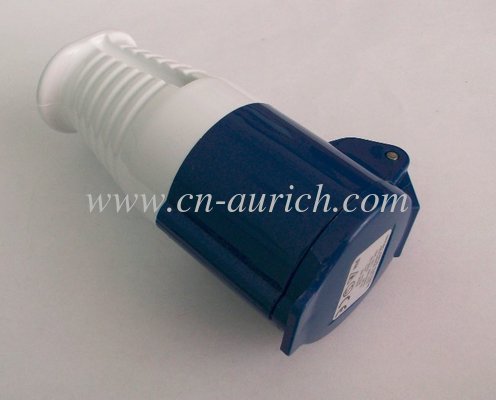 Power cables with industrial plug and socket