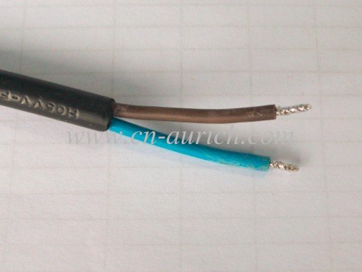 Power cord with tinned wires, tinned flexible cables