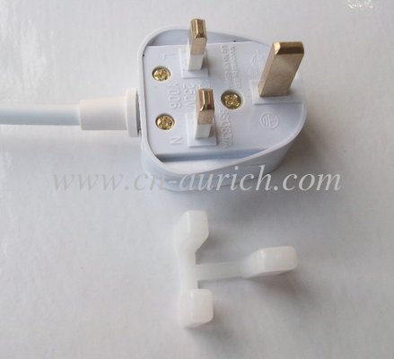 UK power cord with assembly fused plug BS approved rewireable plug