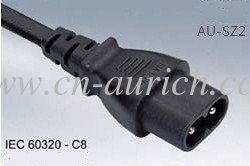 Flexible flat cables with C8 plug, IEC320 C8 power cord