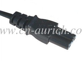 Flexible flat cords with IEC320 C7 plug VDE approval AC power cord