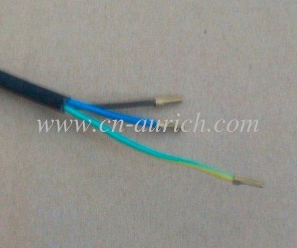 Power cord with copper terminals