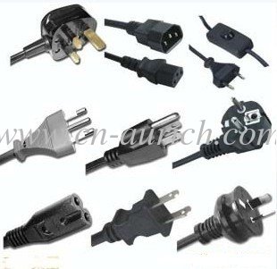 UK power cord, European/Italian power cord, American power cord, Australian power cord
