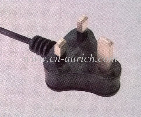 UK Non-Fused Power Cord Plug, BS1363A Moulded Plug