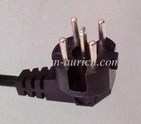 Kema approved 5-pin plug, Holand/Netherlands power cord
