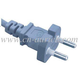 Korean power supply cord, KC approved 10A plug with round cable