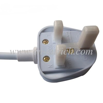 UK power cord with assembly fused plug BS approved rewireable plug