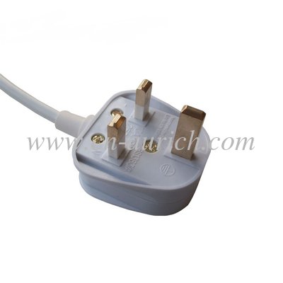UK power cord with assembly fused plug BS approved rewireable plug