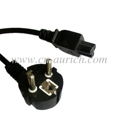 European Schuko plug to C13 power cord, VDE approved cordset with CEE7/7 plug