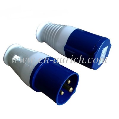 Power cables with industrial plug and socket