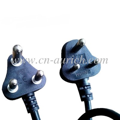 AC power cords with 6amp Indian plug, 16amp Indian plug, South Africa power cord