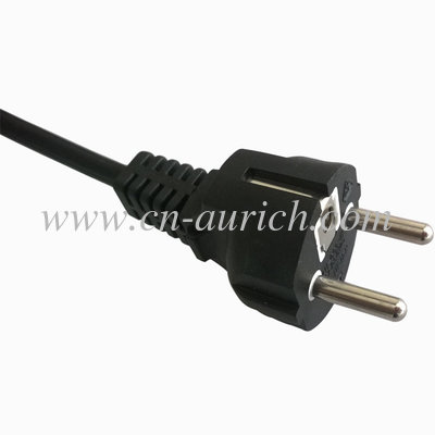 Euro CEE7/7 schuko plug, type E type F plug, VDE certified AC power cord