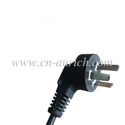 China 3-pin right angle plug with CCC approval power cables