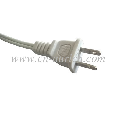 China 2 prong power cord plug, PVC insulated and coated Chinese 2-core power cables