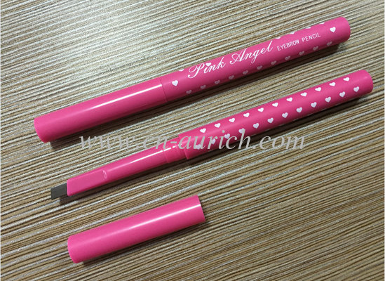 Pink angel series automatic eyebrow pencil, custom made makeup pencil OEM
