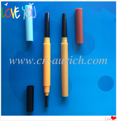 OEM multi colour eyebrow pencil double head eye brow pencil with eyebrow sponge brush