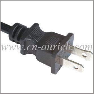 USA Power Lead/UL certified 2 Core round Flexible Cable with 1-15p Plug with Buckle