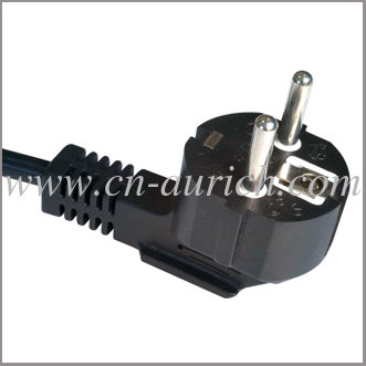 European power supply cord with CEE7/7 schuko plug VDE approval