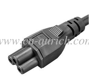 AC power cord with C5 plug, Laptop AC adapter input cord