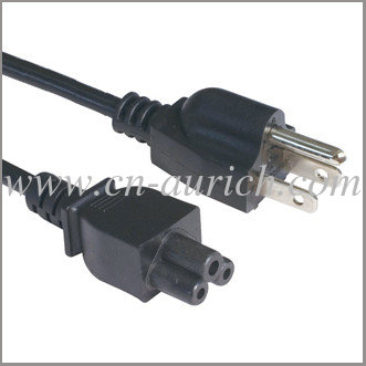 UL approved power supply cord, North American cord set with IEC320 C5 female connector