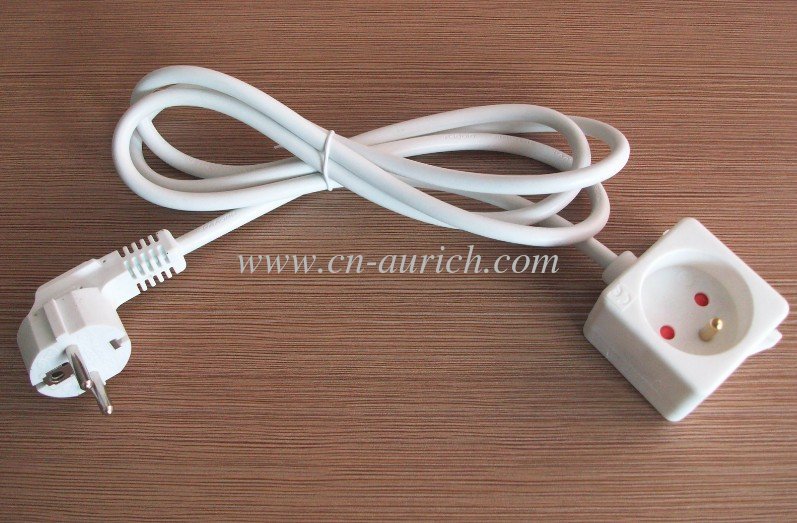 French type iron board power cord, AC socket wire for France