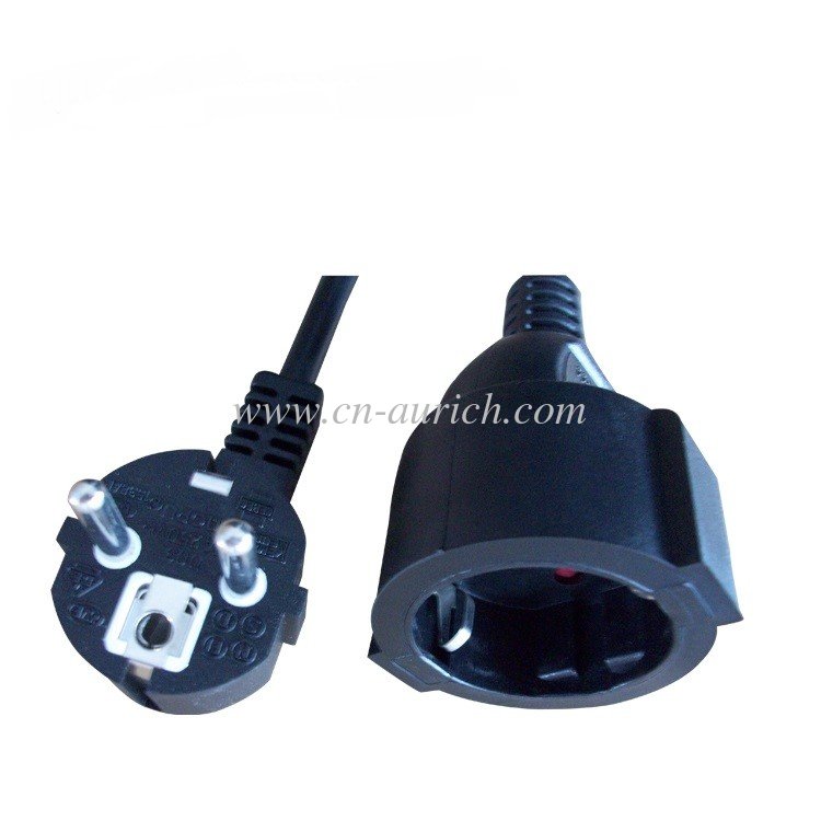 European German type extension cord, Schuko power cord plug